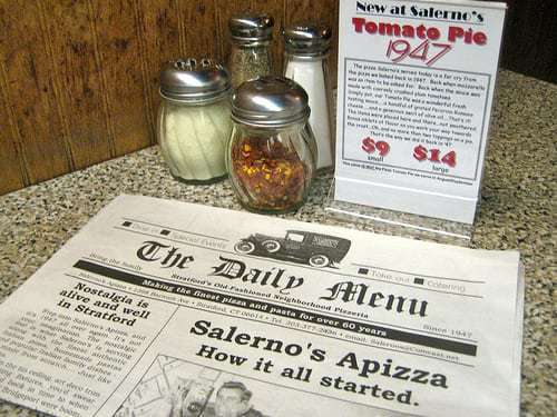 Salerno Pizza Menu Stratford Ct Carryout & Delivery Menu